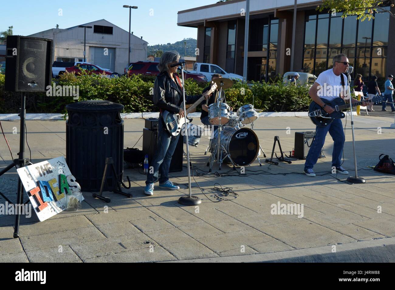 Street band concert in small town USA Stock Photo - Alamy