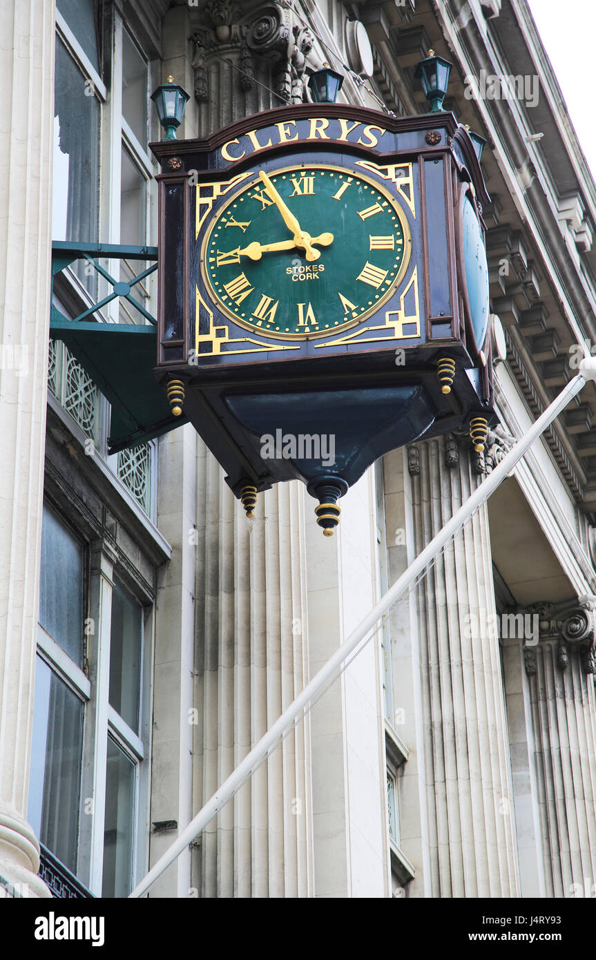 Clerys shop clock, O'Connell street, city of Dublin, Ireland, Irish ...