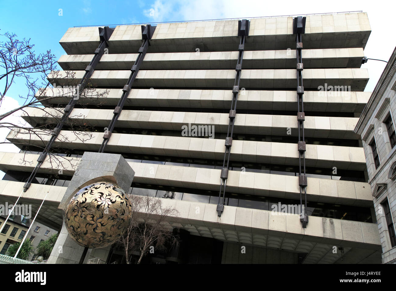 Modern architecture office block, Central Bank of Ireland building ...