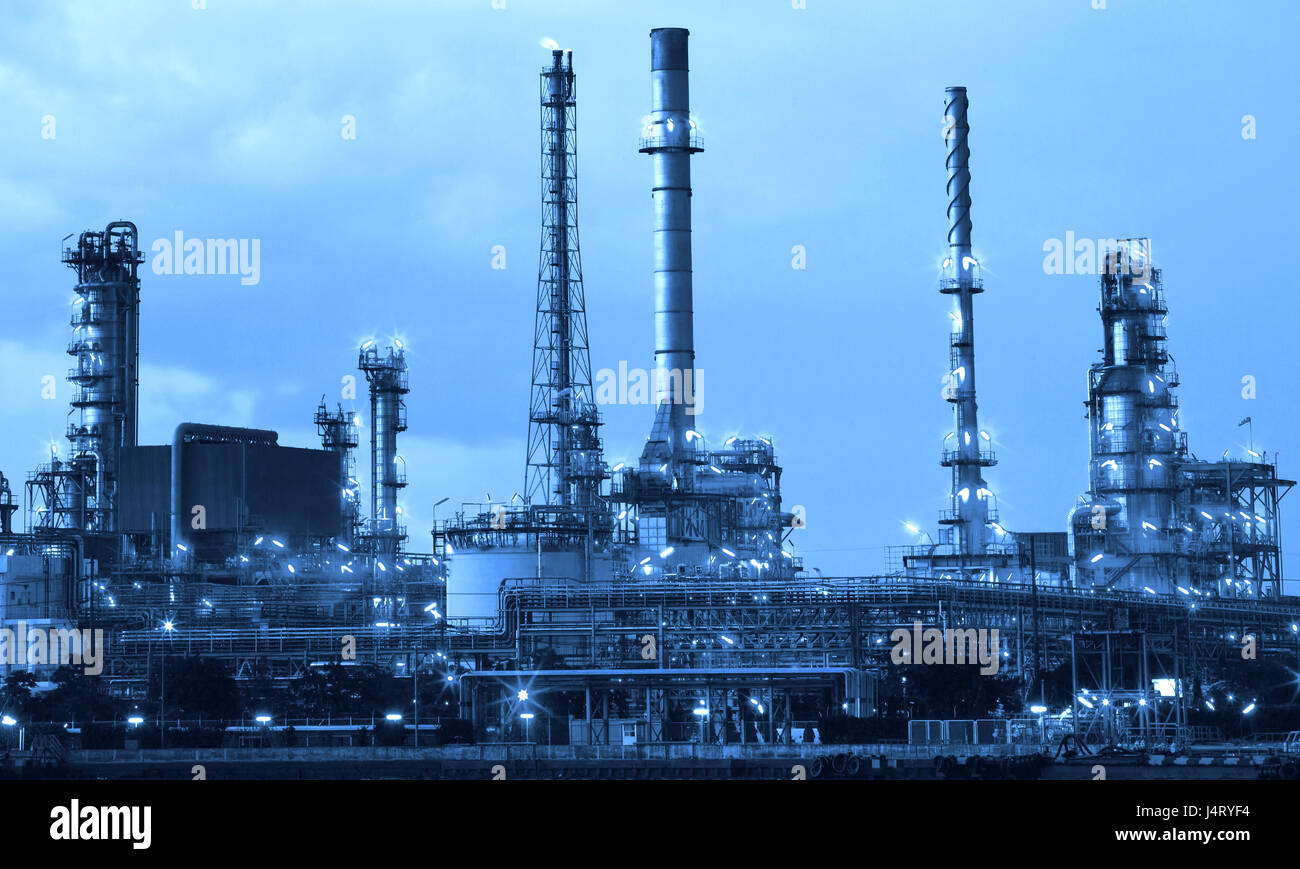 oil refinery industry in metalic color style use as metal style of ...