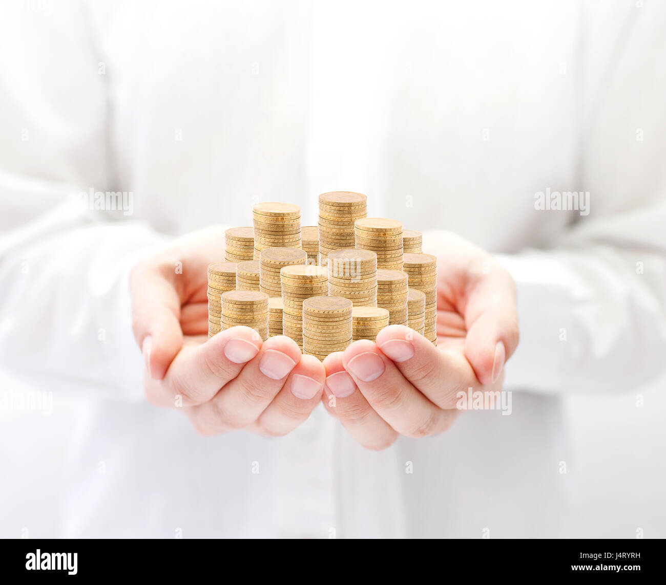 Money in hands Stock Photo - Alamy