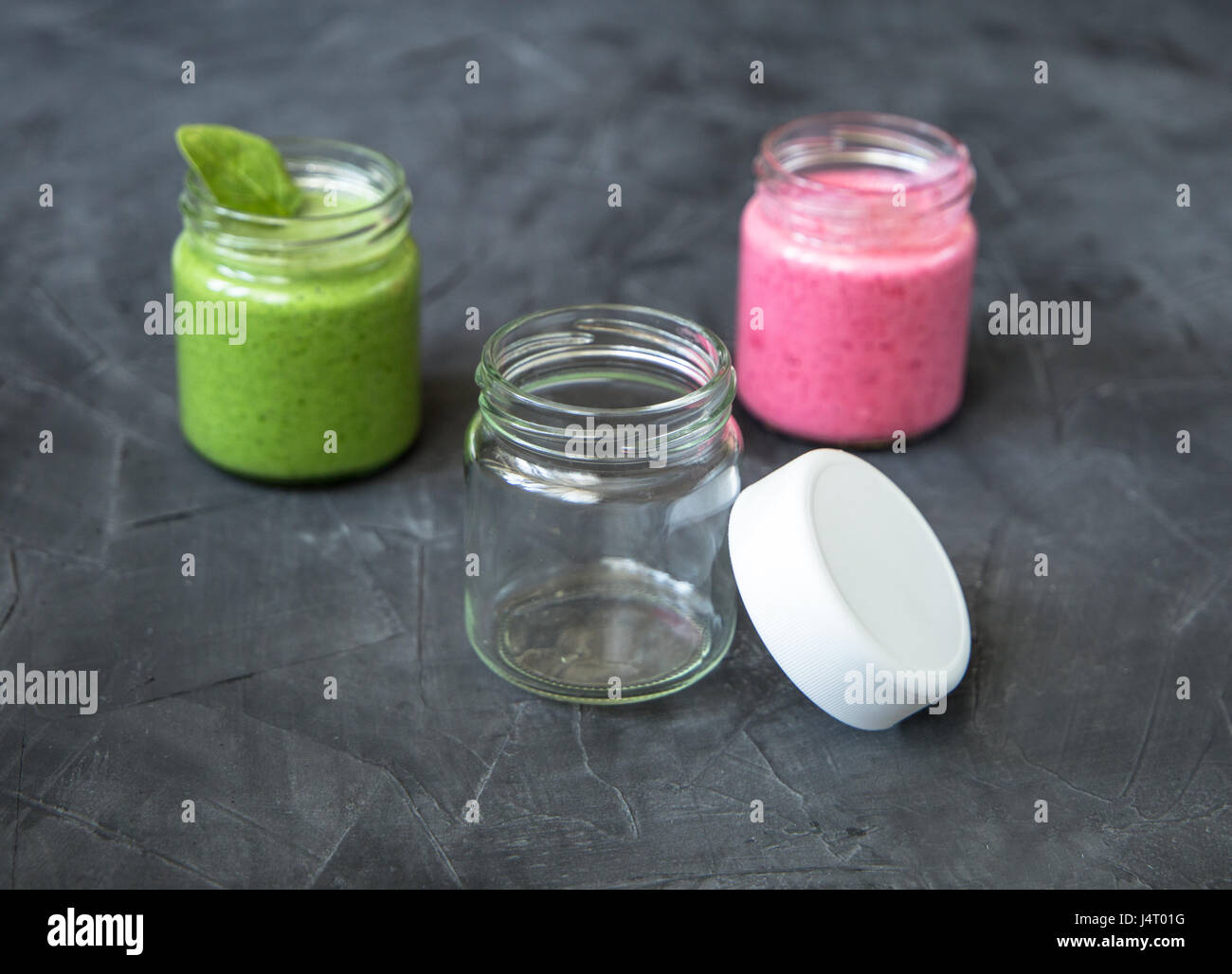 Empty glass jar raspberry hi-res stock photography and images - Alamy
