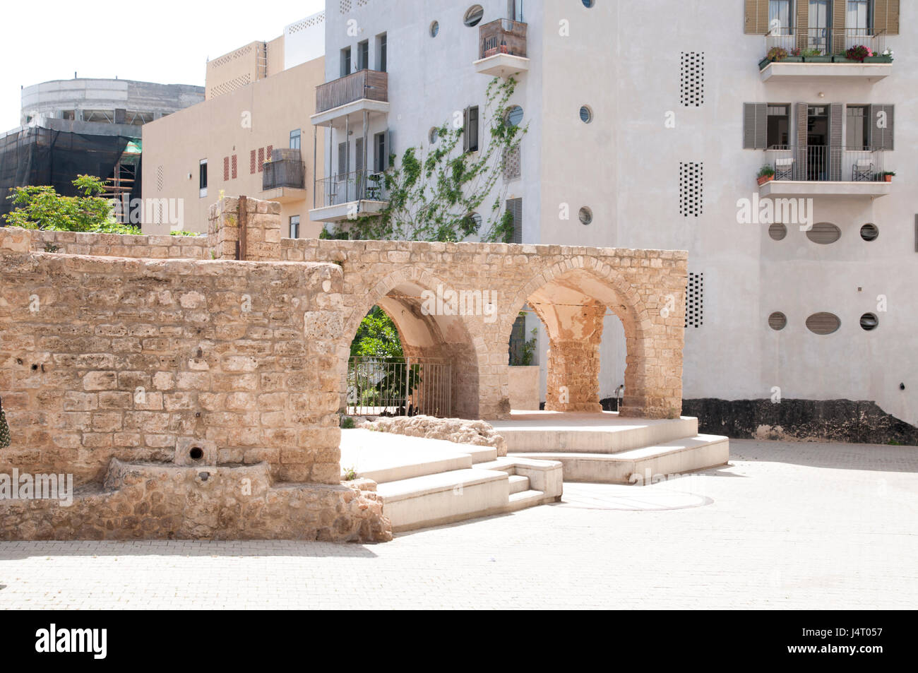 Ancient Well house, Jaffa, Israel. In the past this building housed a ...
