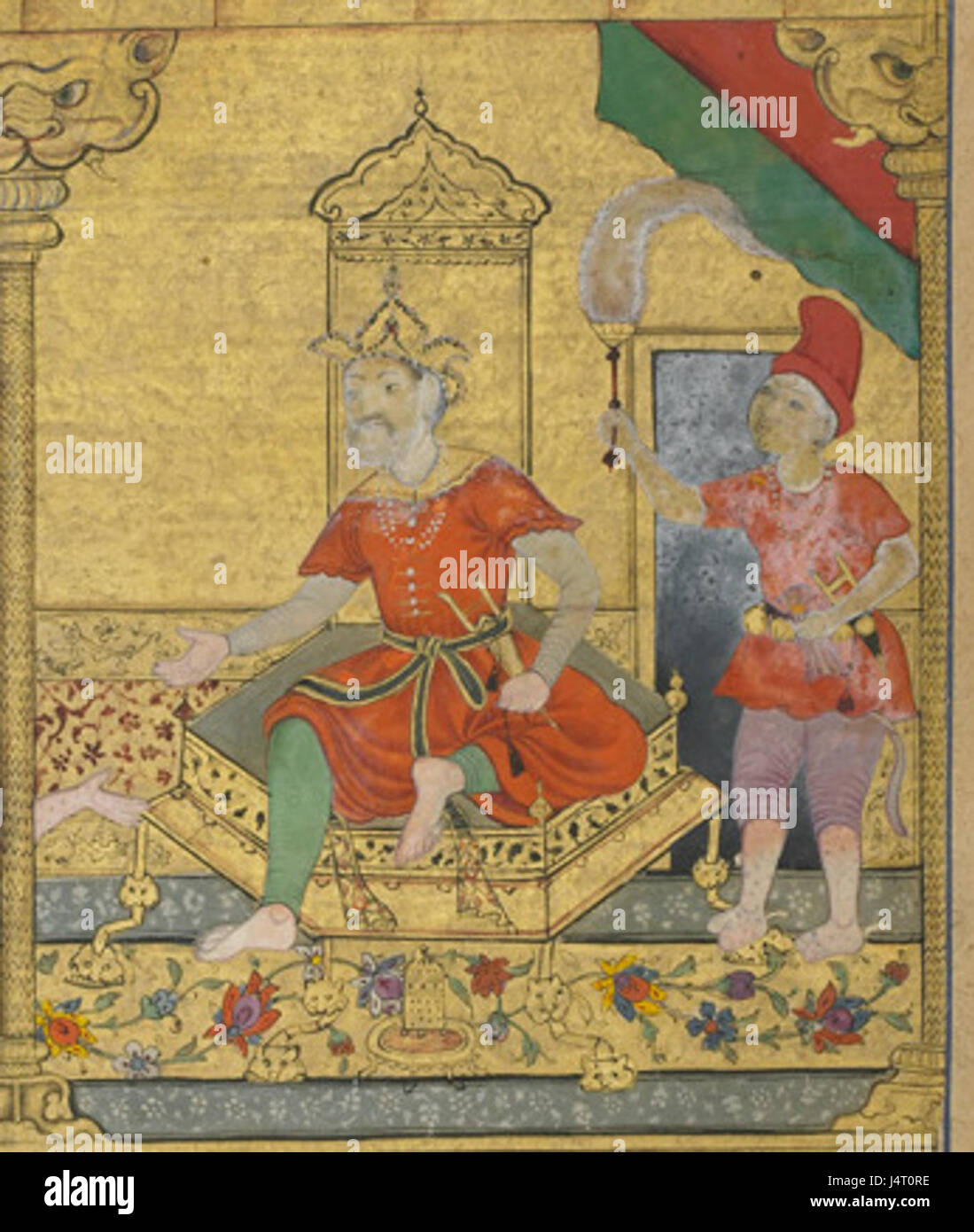 This depiction portrays Vibhishana as the King of Lanka, a character ...