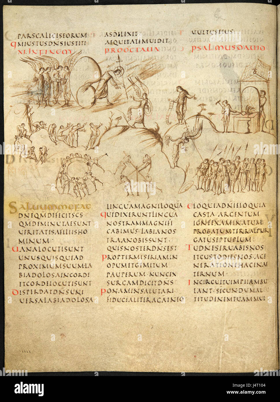 The Utrecht Psalter is a 9th-century manuscript from the Carolingian ...