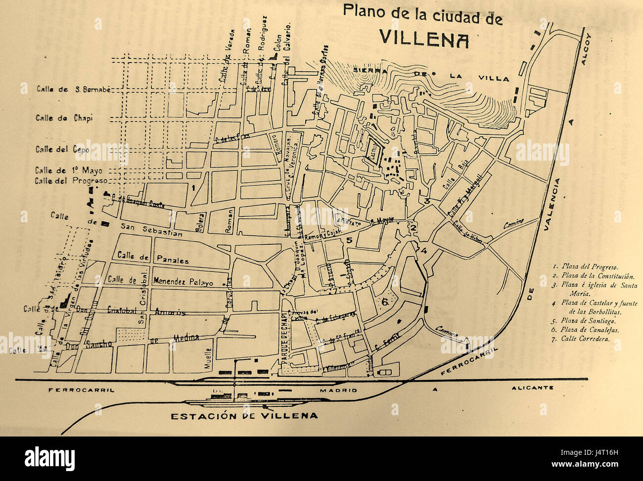 Map of villena hi-res stock photography and images - Alamy