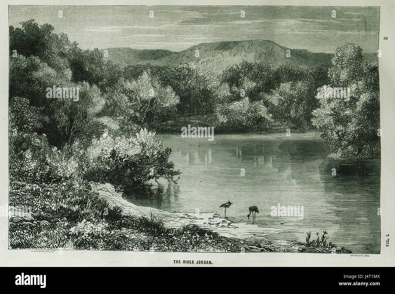 Vintage Map Of The Jordan River High Resolution Stock Photography and ...