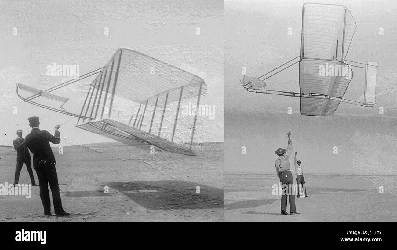 This image shows two Wright Gliders side by side, highlighting the ...