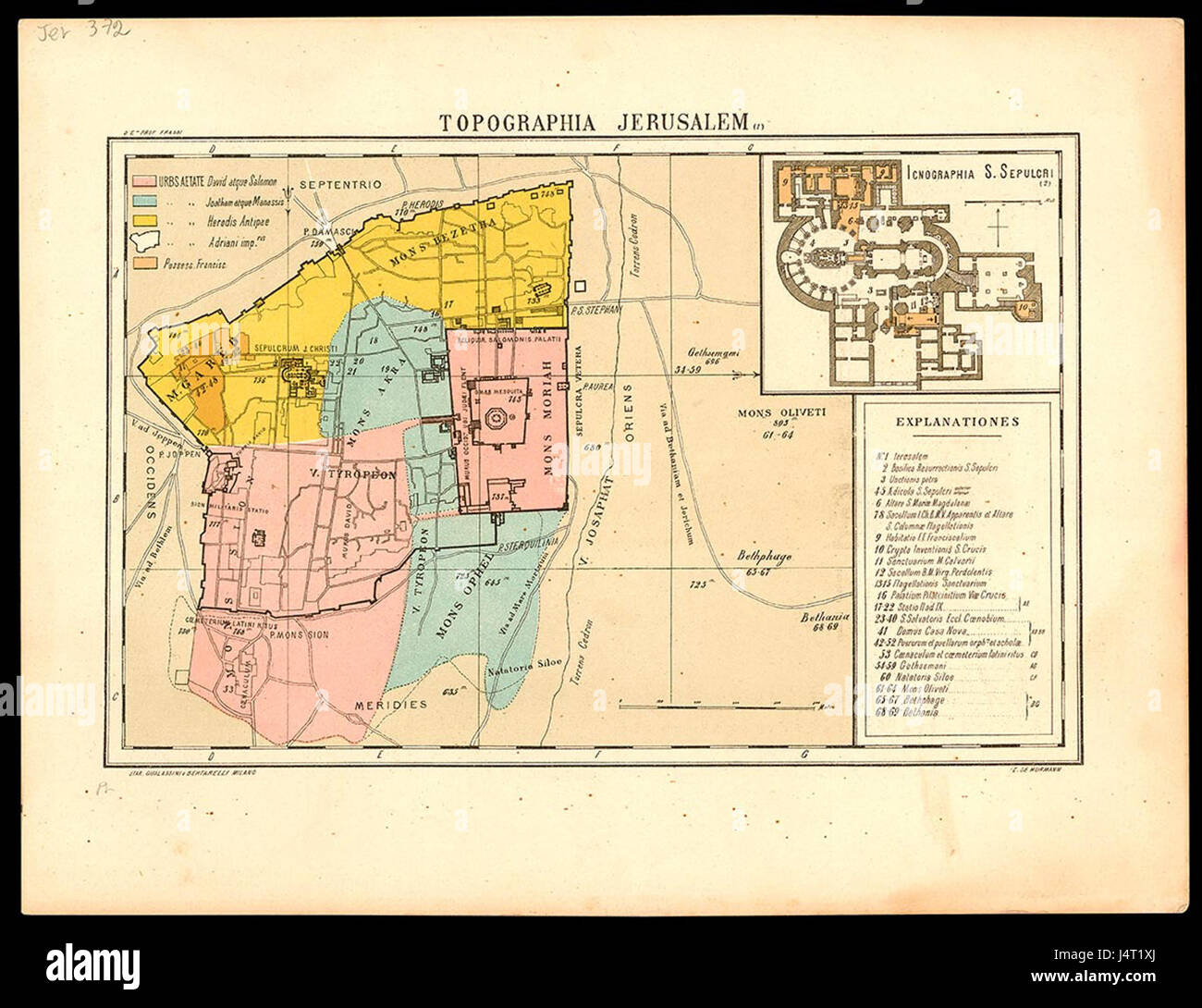 'Topographia Jerusalem' is a historical topographical work illustrating ...