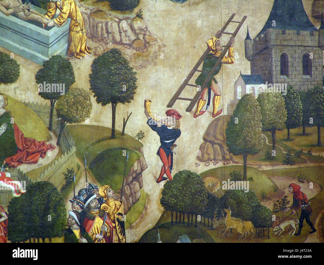 A depiction of the Passion of Christ at the Church of St. James in ...