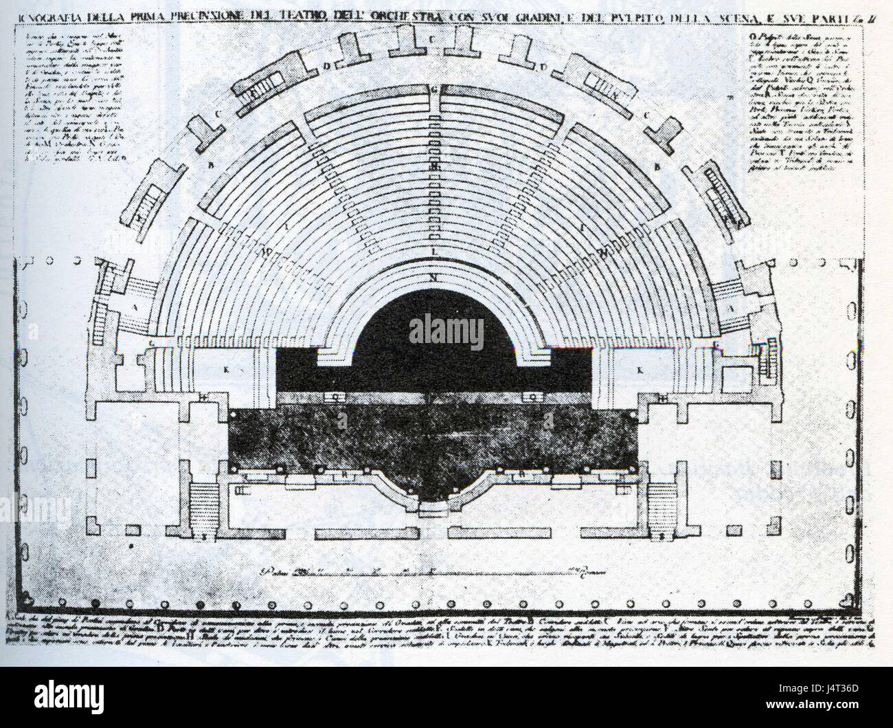 Theatre Herculaneum, as depicted in a drawing by G.B. Piranesi ...