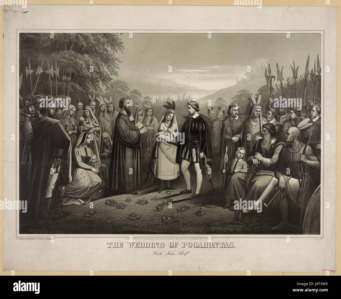 The wedding of Pocahontas and John Rolfe in 1614 was a significant ...