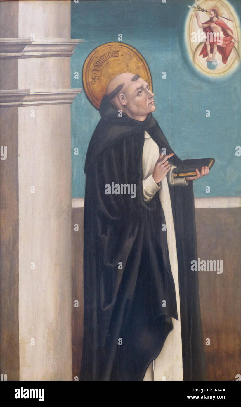 This painting by Thomas Burgkmair depicts St. Vincent Ferrer, a ...
