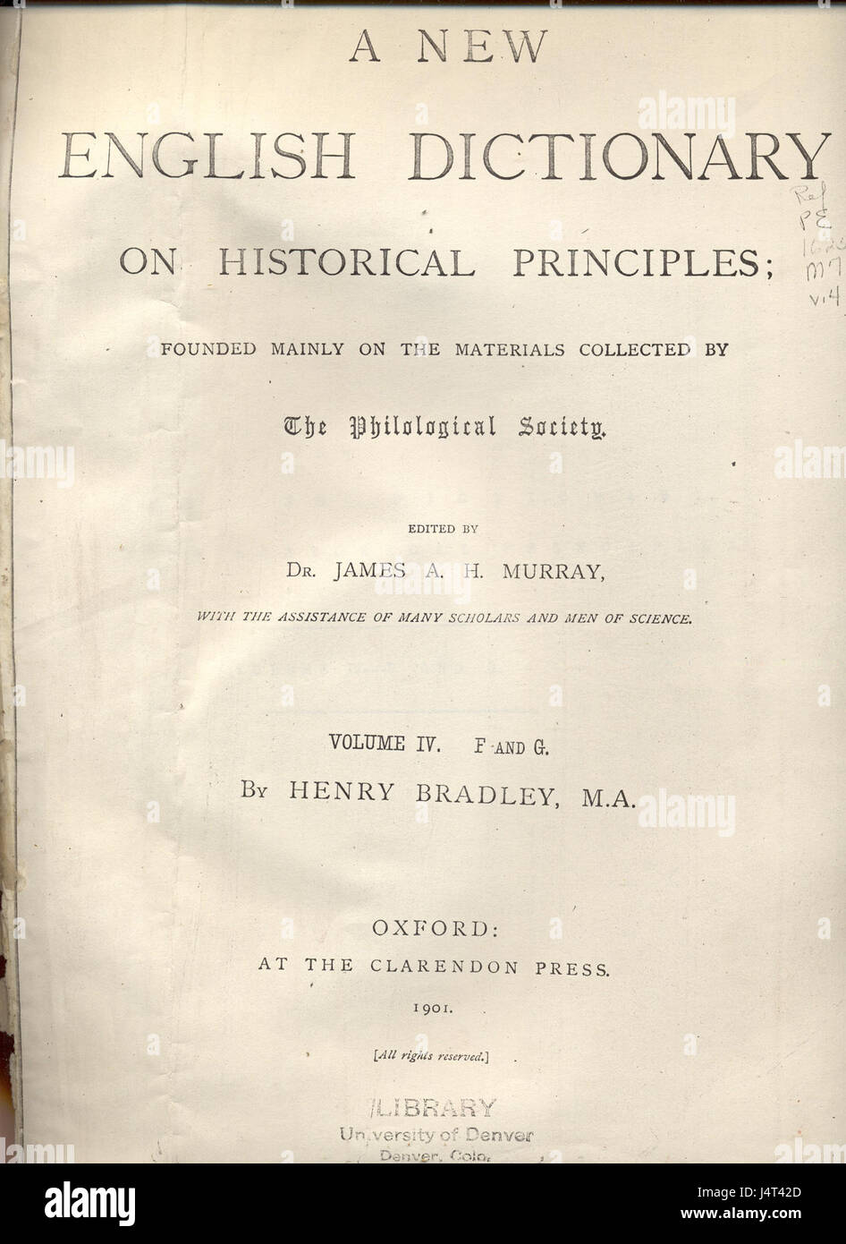 The title page of the NED (National Encyclopedia Dictionary), an ...