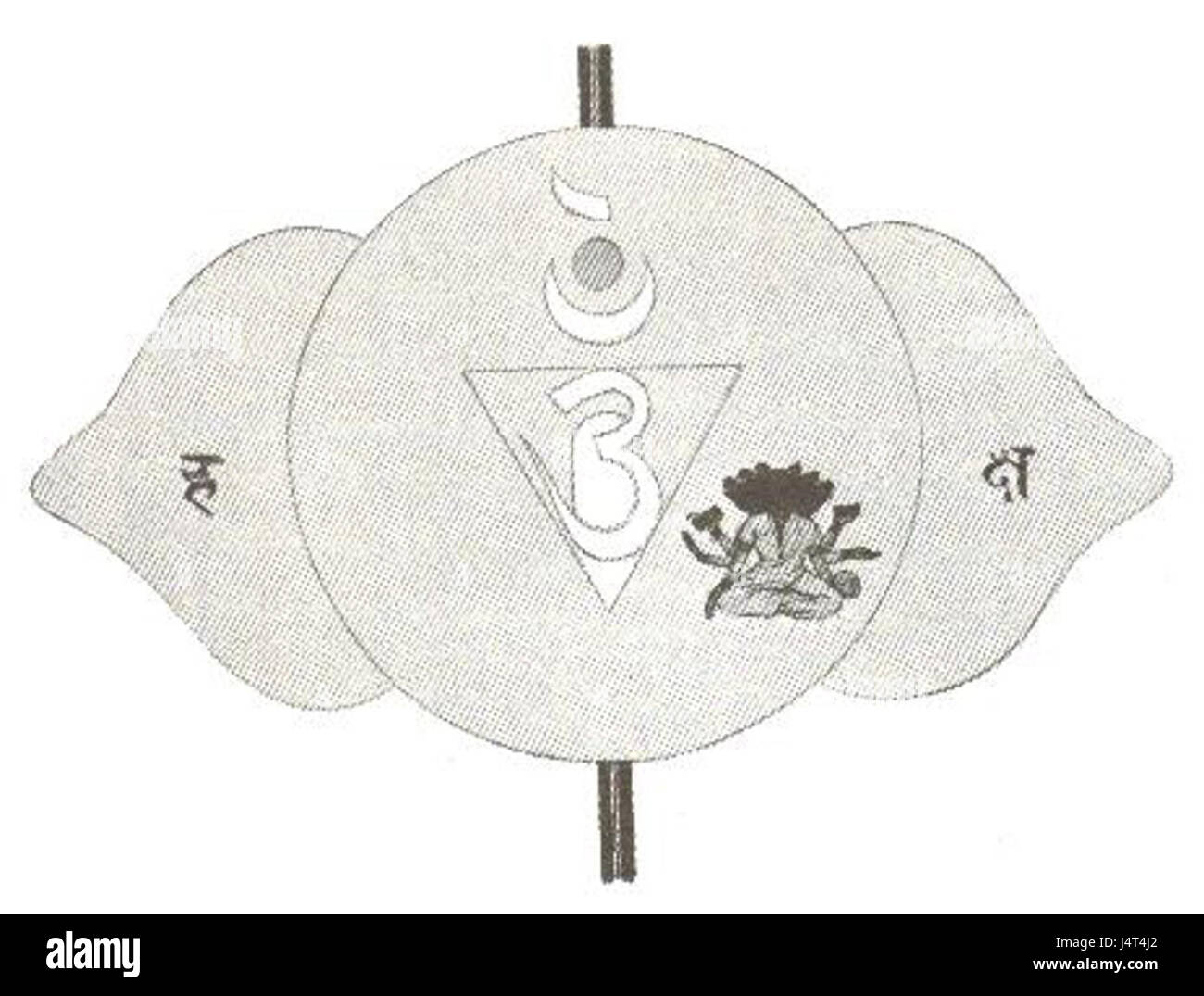 Traditional Hindu Diagram of Brow Chakra Stock Photo - Alamy