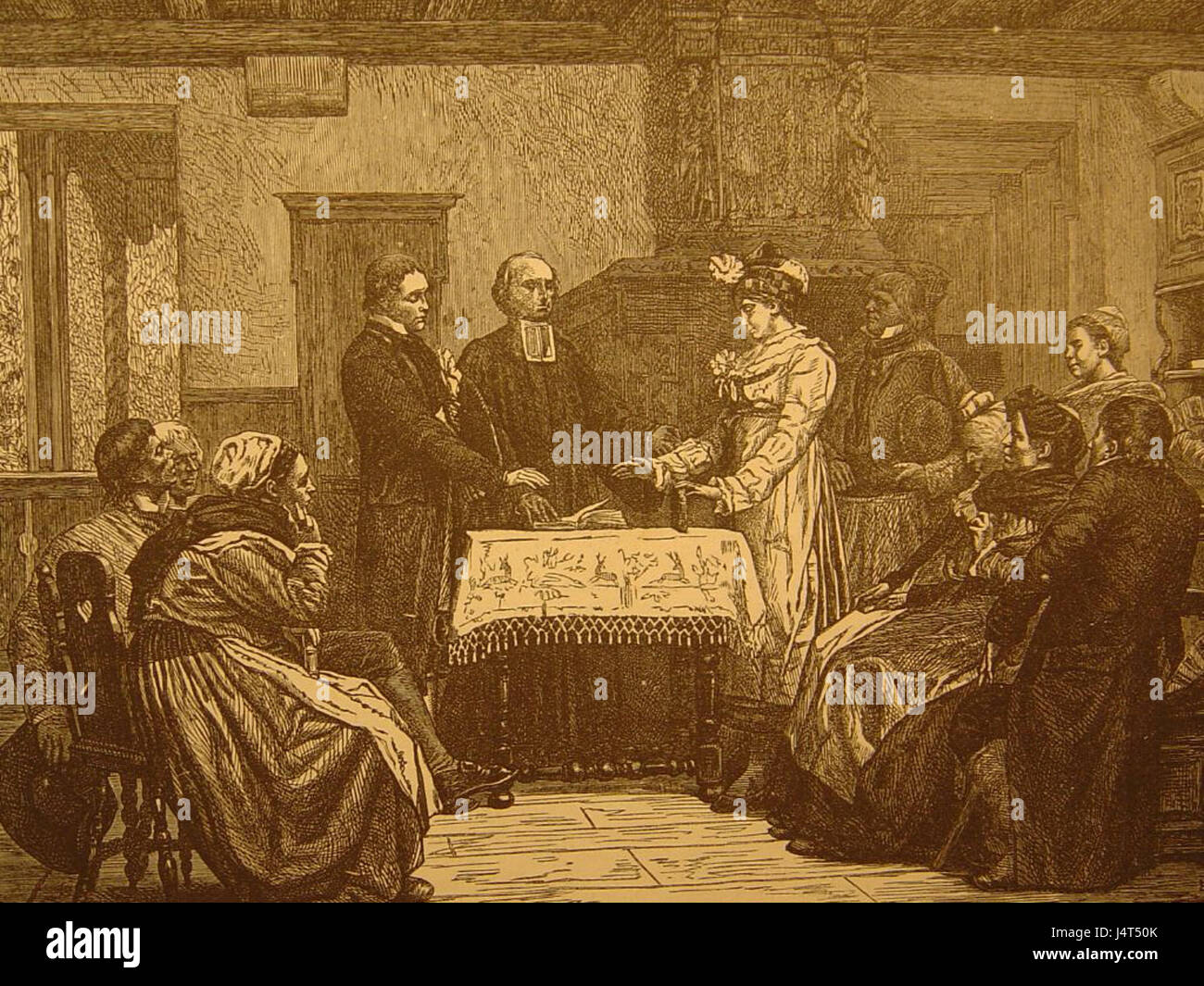 A historical work or piece titled 'Un mariage protestant' ('A ...