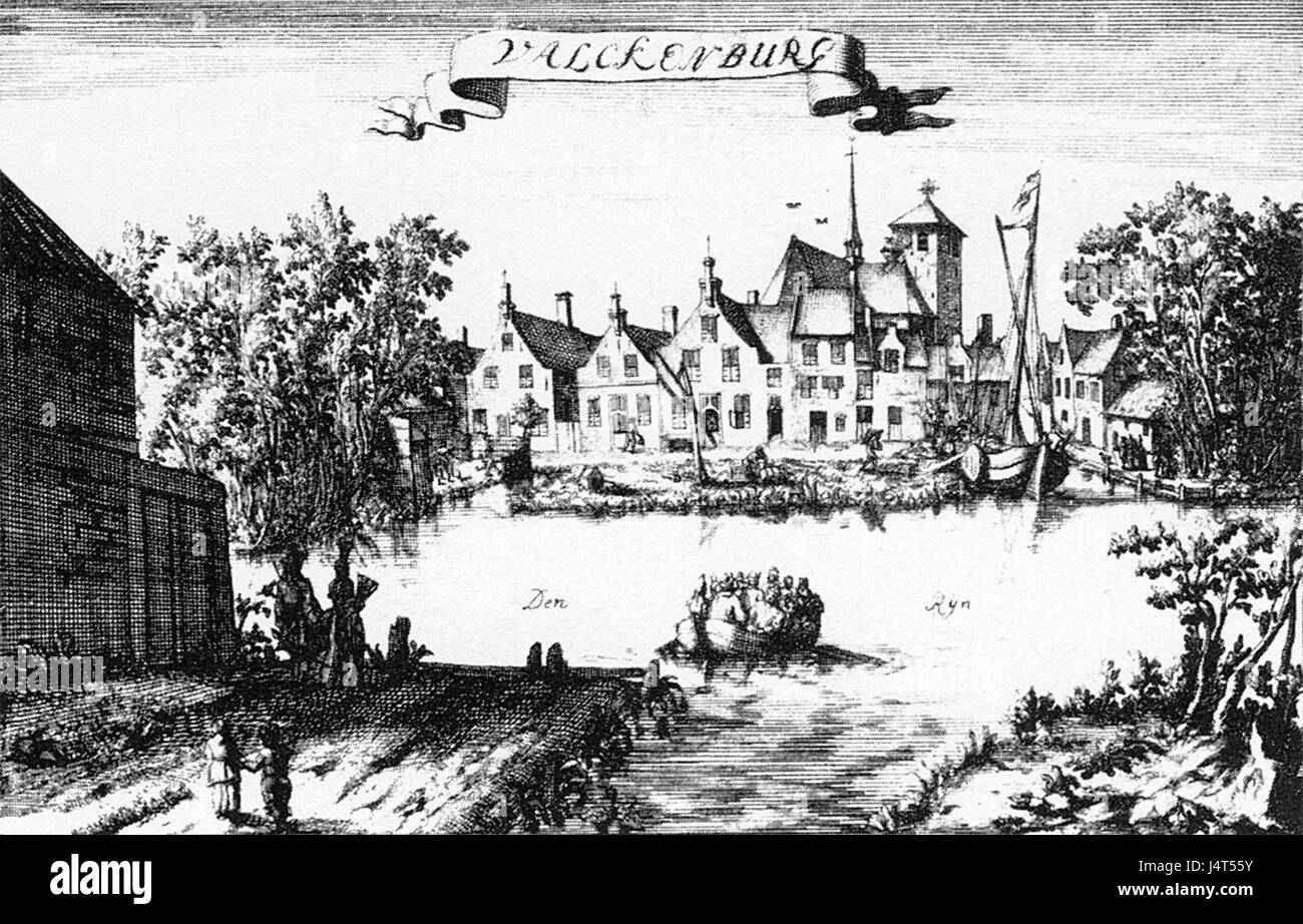 'Valkenburg omstreeks 1675' refers to Valkenburg, a town in the ...