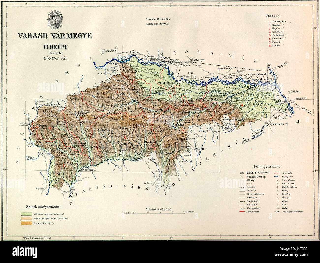 Varasd County Map Stock Photo - Alamy