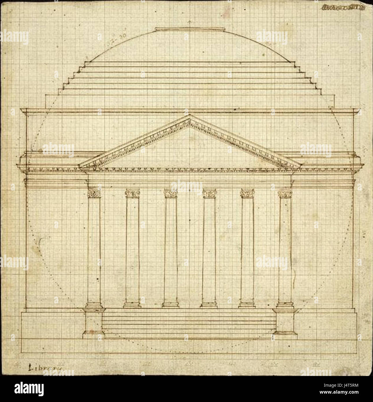 The University of Virginia Rotunda, designed by Thomas Jefferson in ...