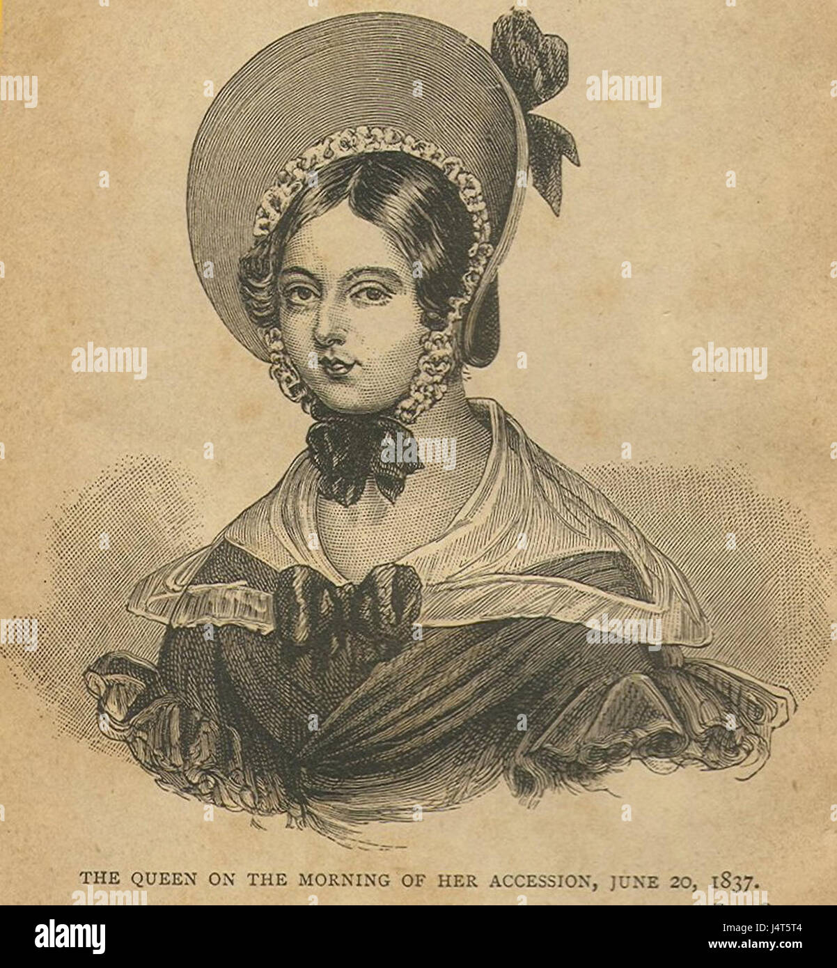 The 1837 engraving of Victoria depicts a significant historical moment ...