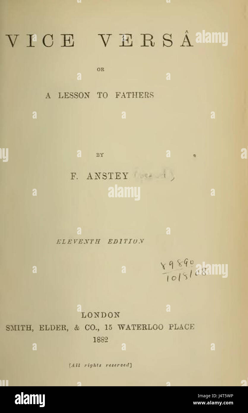 The phrase 'Vice versa' refers to the reversal of positions, roles, or ...