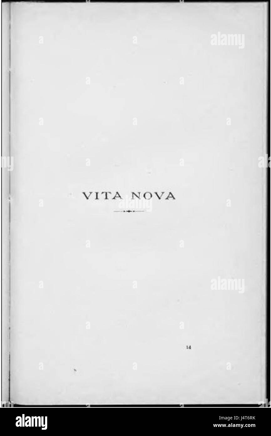 The vita nova Black and White Stock Photos & Images - Alamy