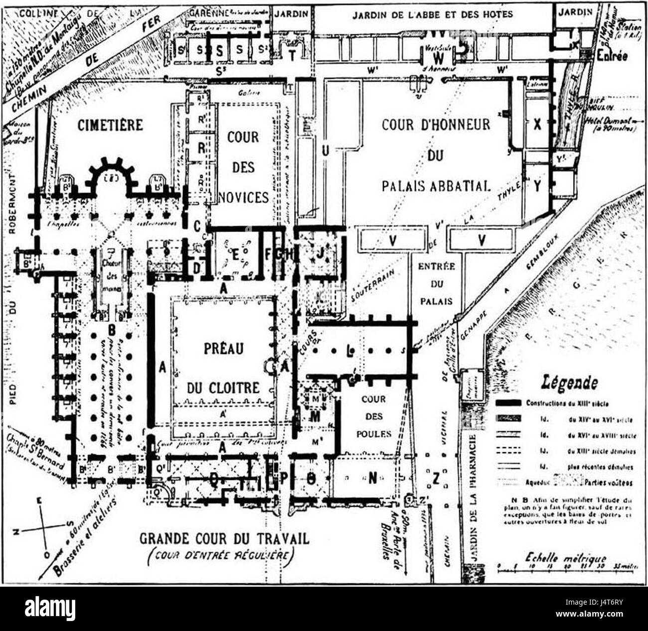 Abbey plan drawing Black and White Stock Photos & Images - Alamy