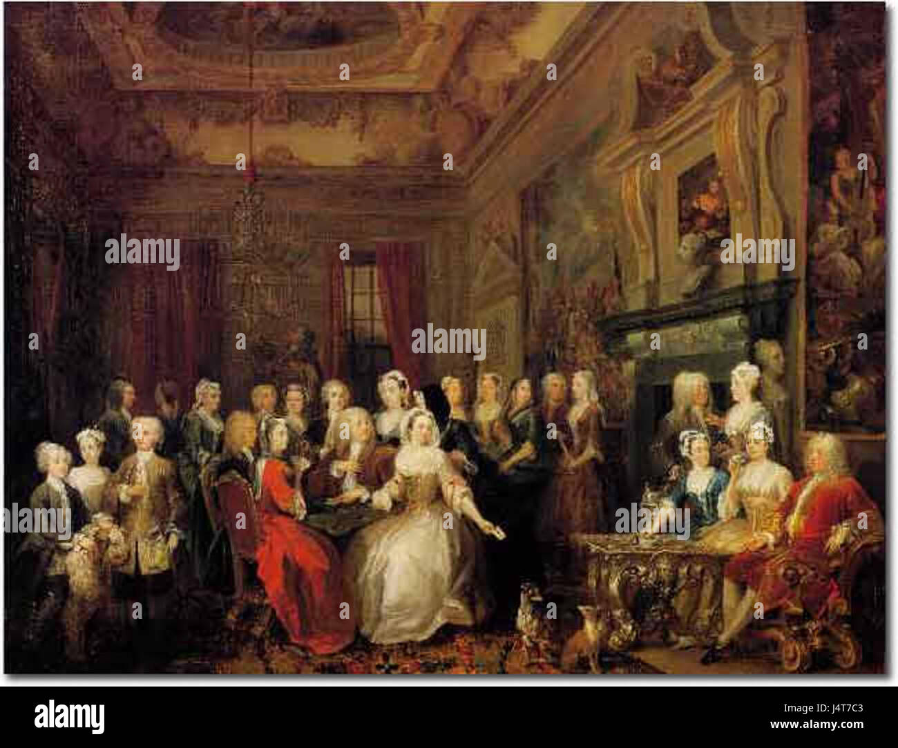 'Wanstead Assembly at Wanstead House' is an artwork by Hogarth ...