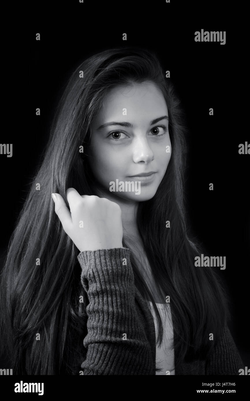 Girl with long hairs hi-res stock photography and images - Alamy