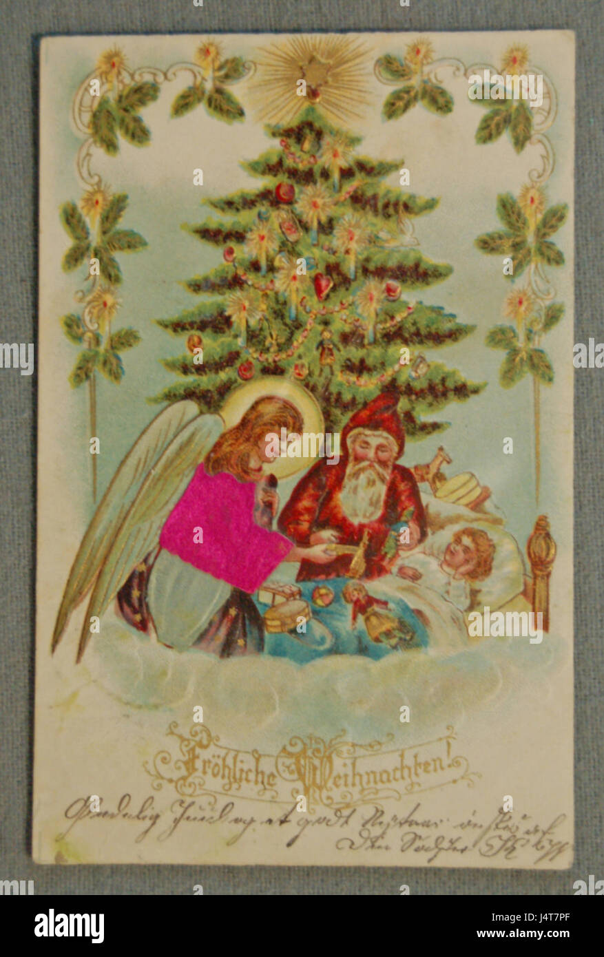 This 1900 Christmas card reflects the traditional design elements of ...