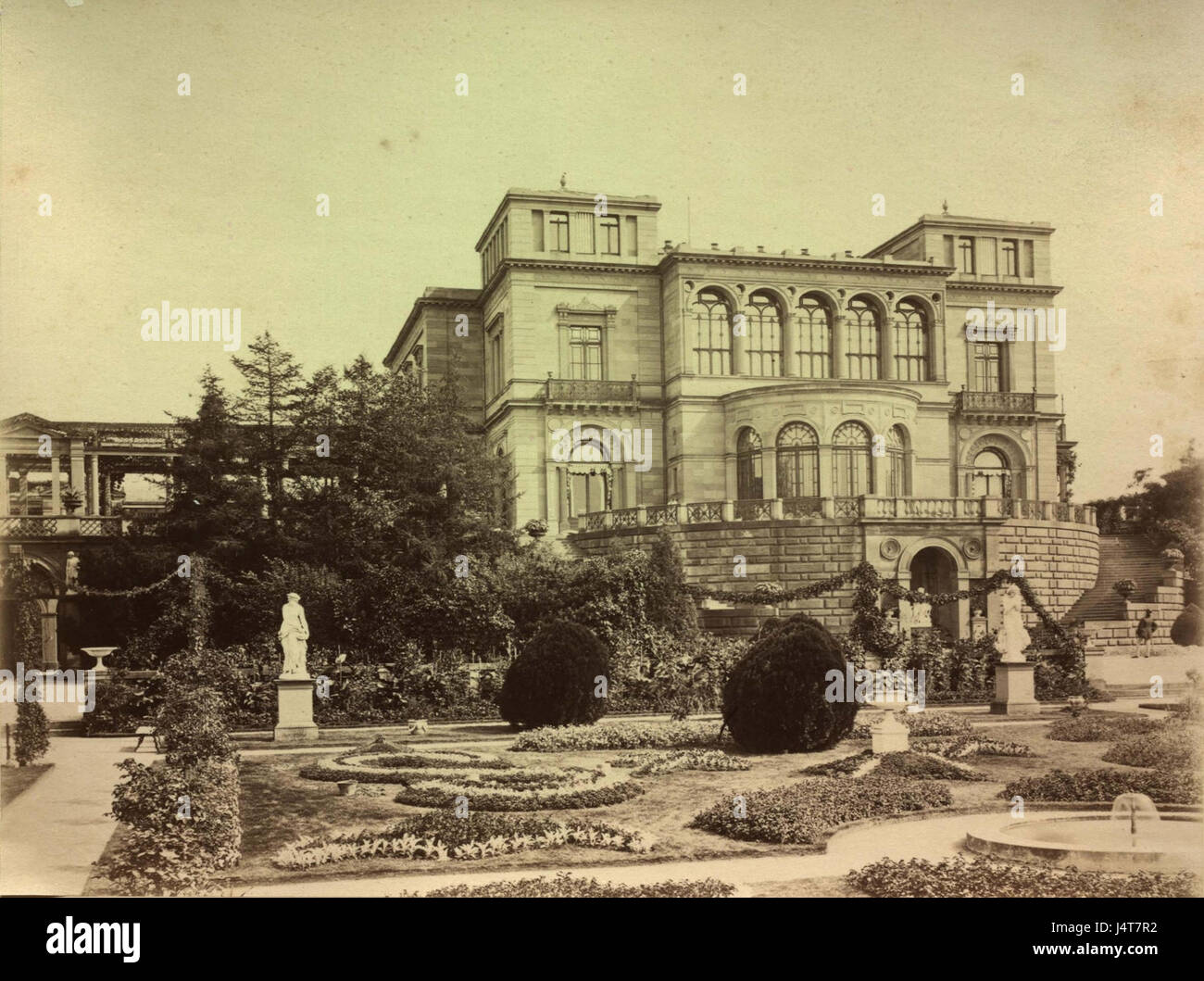 Villa Berg, located in Stuttgart, Germany, features a west-facing faÃ ...