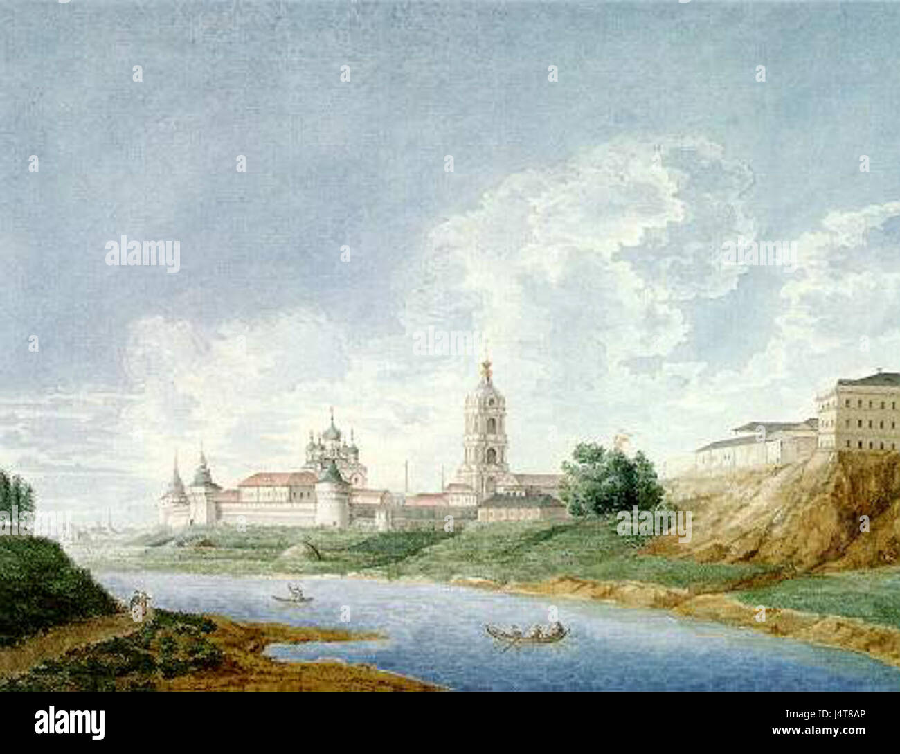 Yudin's view of the Novospassky Monastery, painted in 1810, depicts the ...