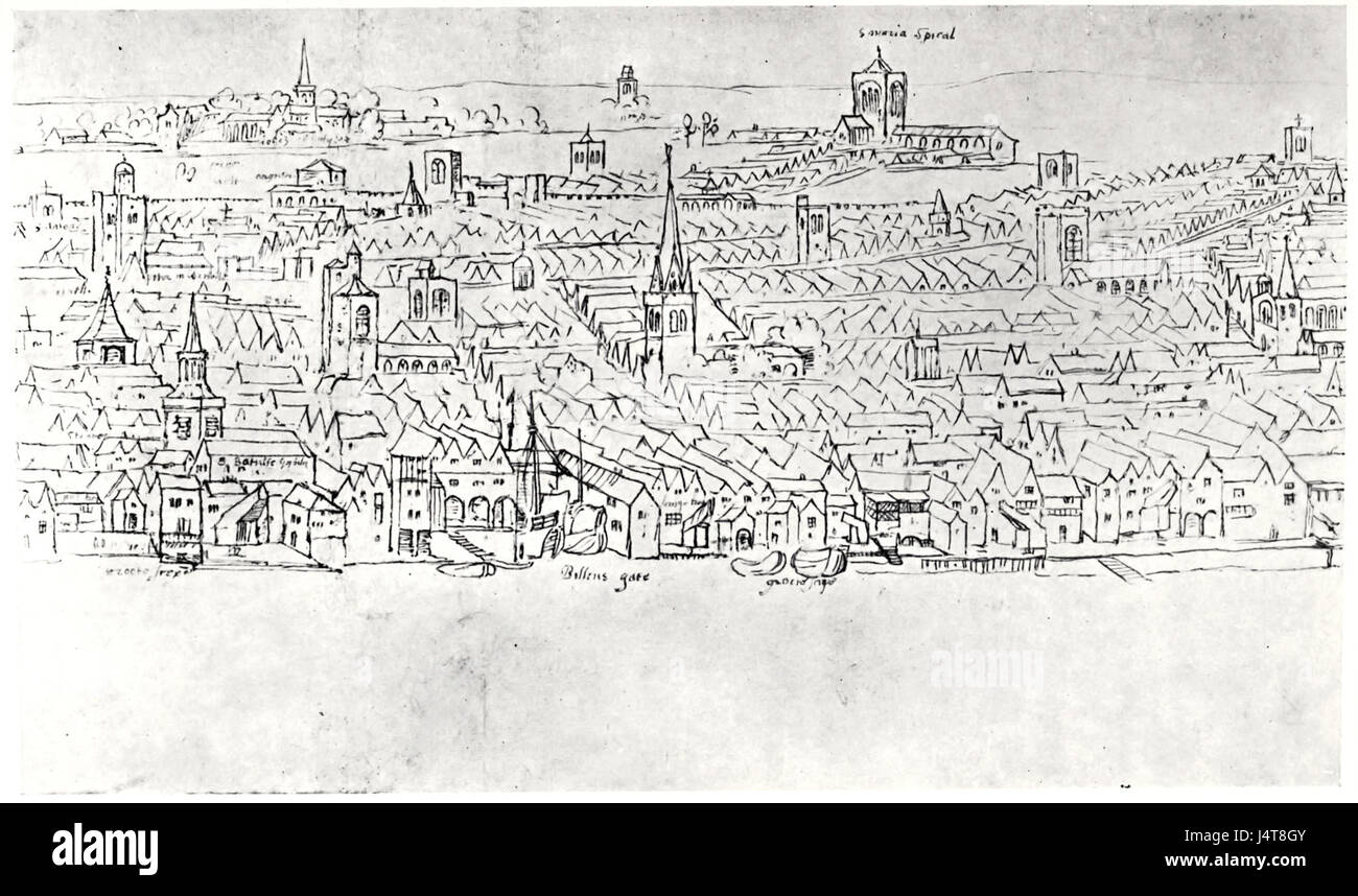 Map of london 16th century hi-res stock photography and images - Alamy