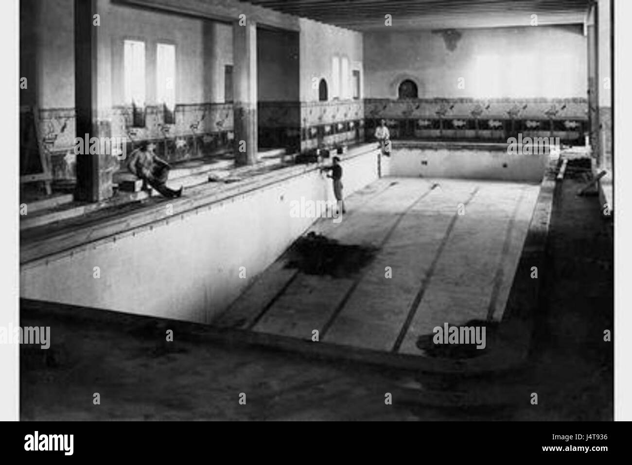 Swimming city pool in Black and White Stock Photos & Images - Alamy