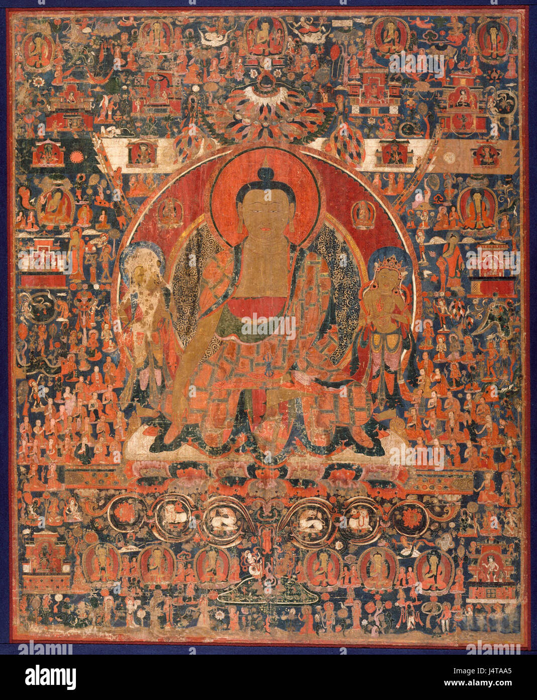 The 15th-century statue of Akshobhya Buddha, representing unshakable ...