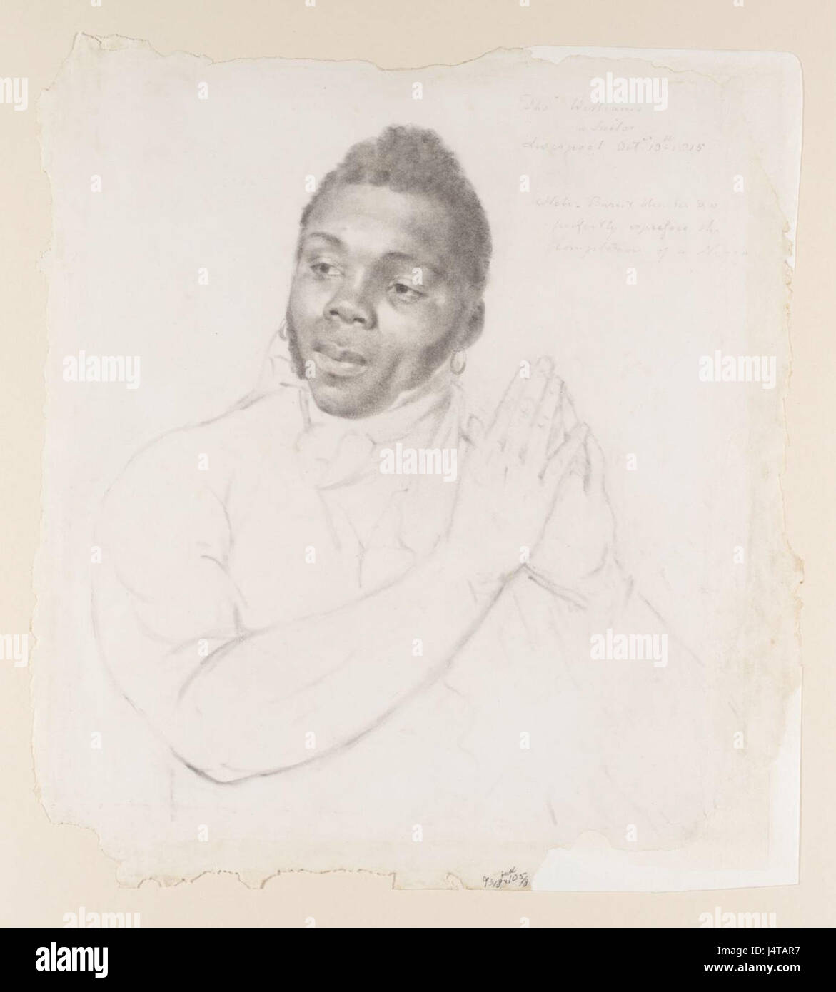 This portrait by John Downman depicts Thomas Williams, a Black sailor ...