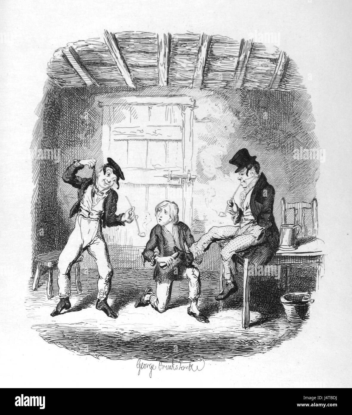 This engraving from 'The Writings of Charles Dickens' shows a scene ...