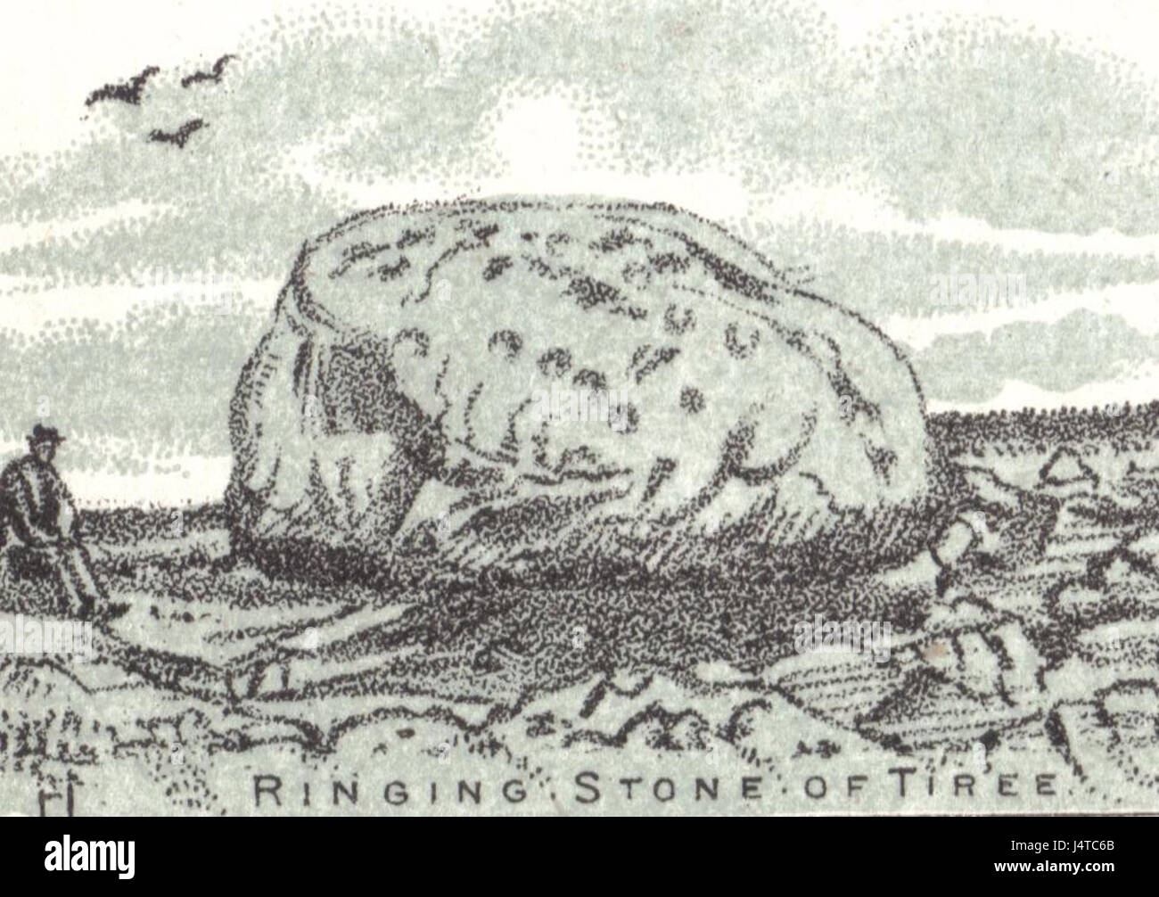 Tiree ringing stone Stock Photo - Alamy