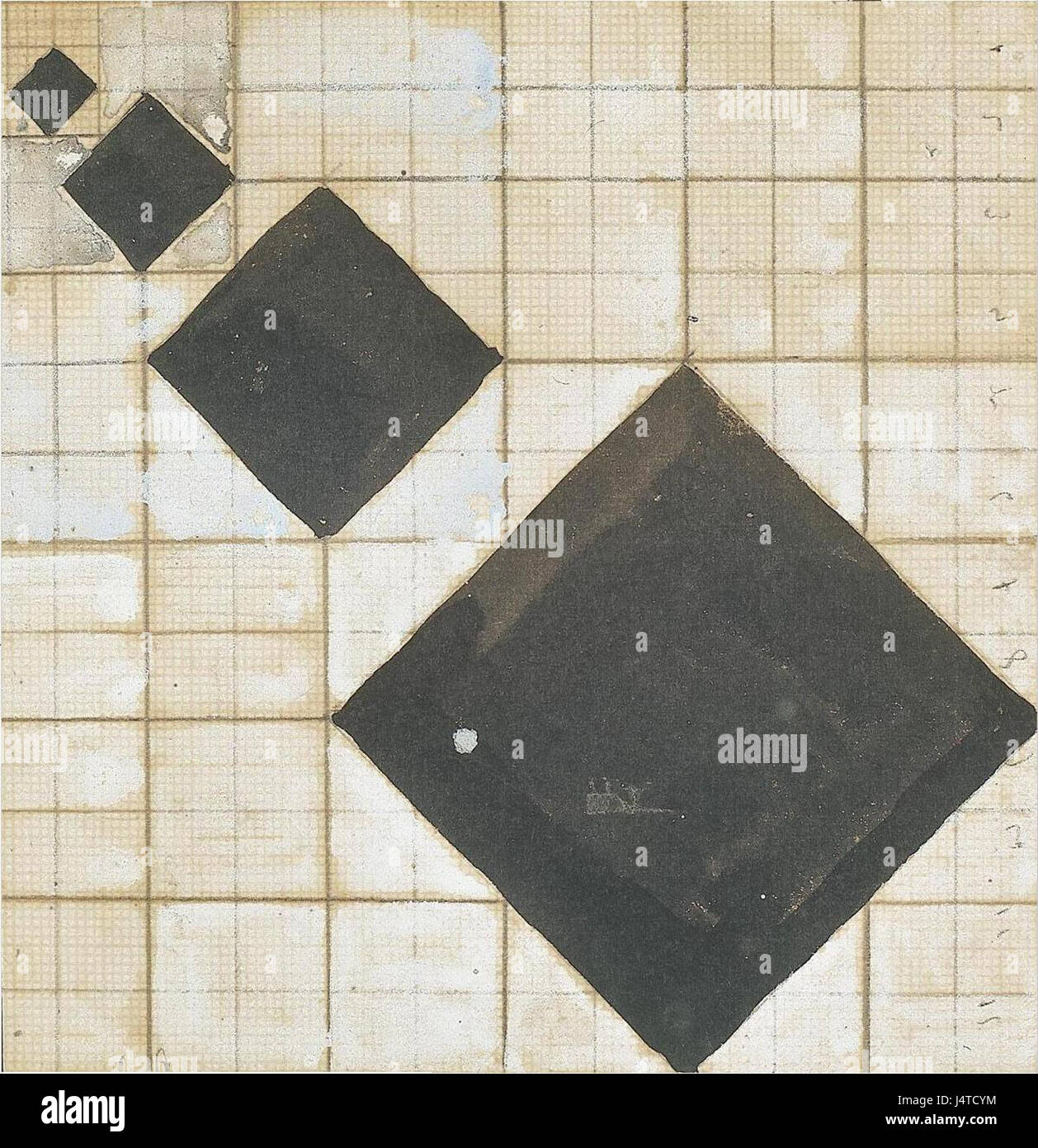 Theo van Doesburg's study for 'Arithmetic Composition' explores abstract geometric forms, using ...