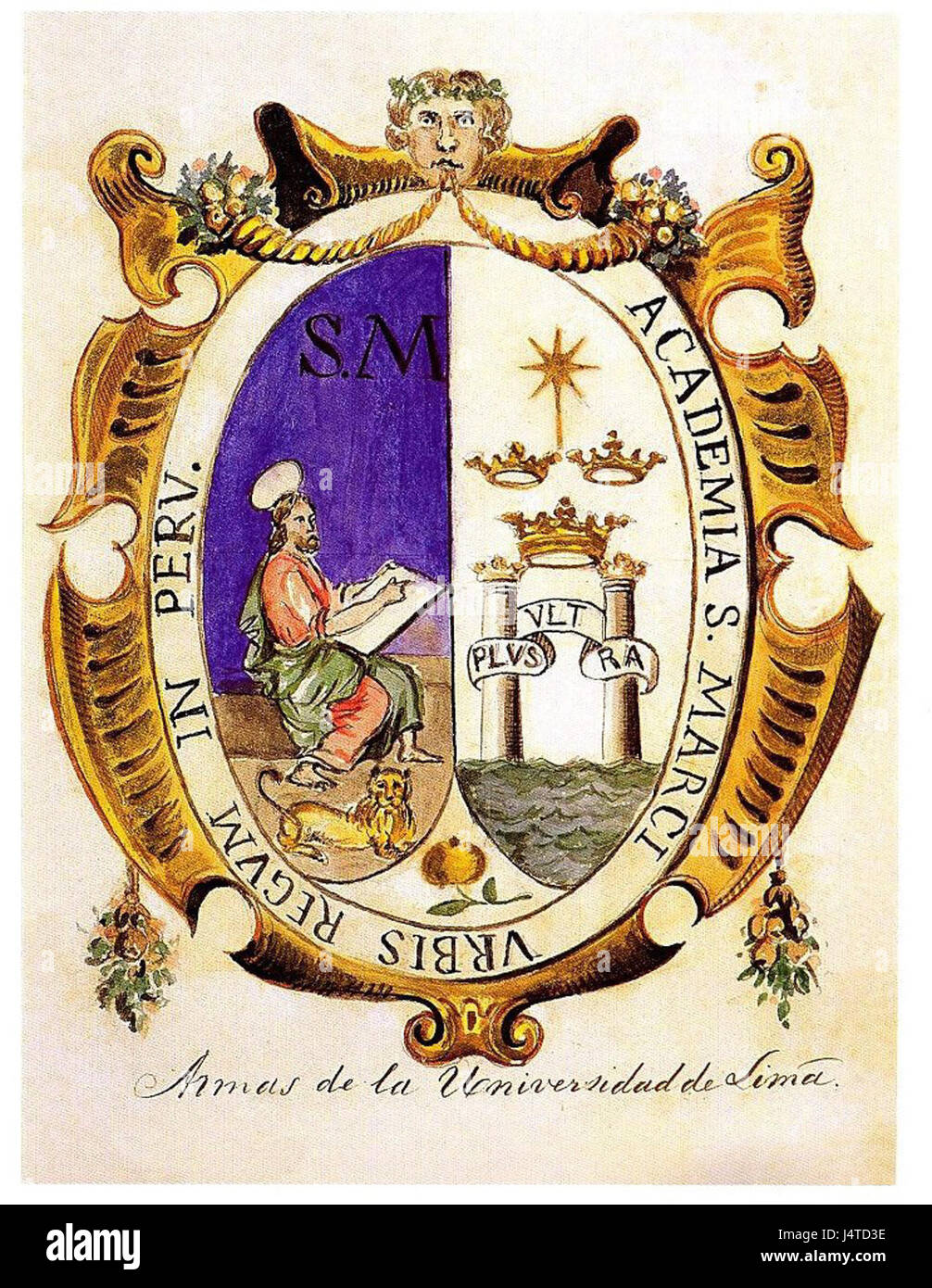 UNMSM Dibujo Escudo Stock Photo - Alamy
