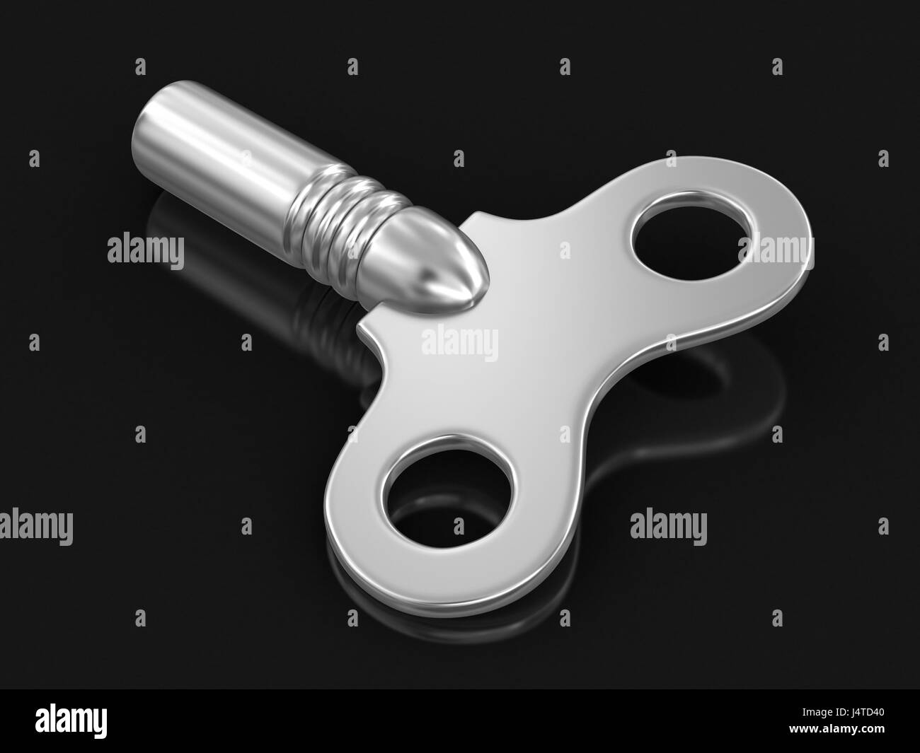 Winding key. Image with clipping path Stock Photo - Alamy