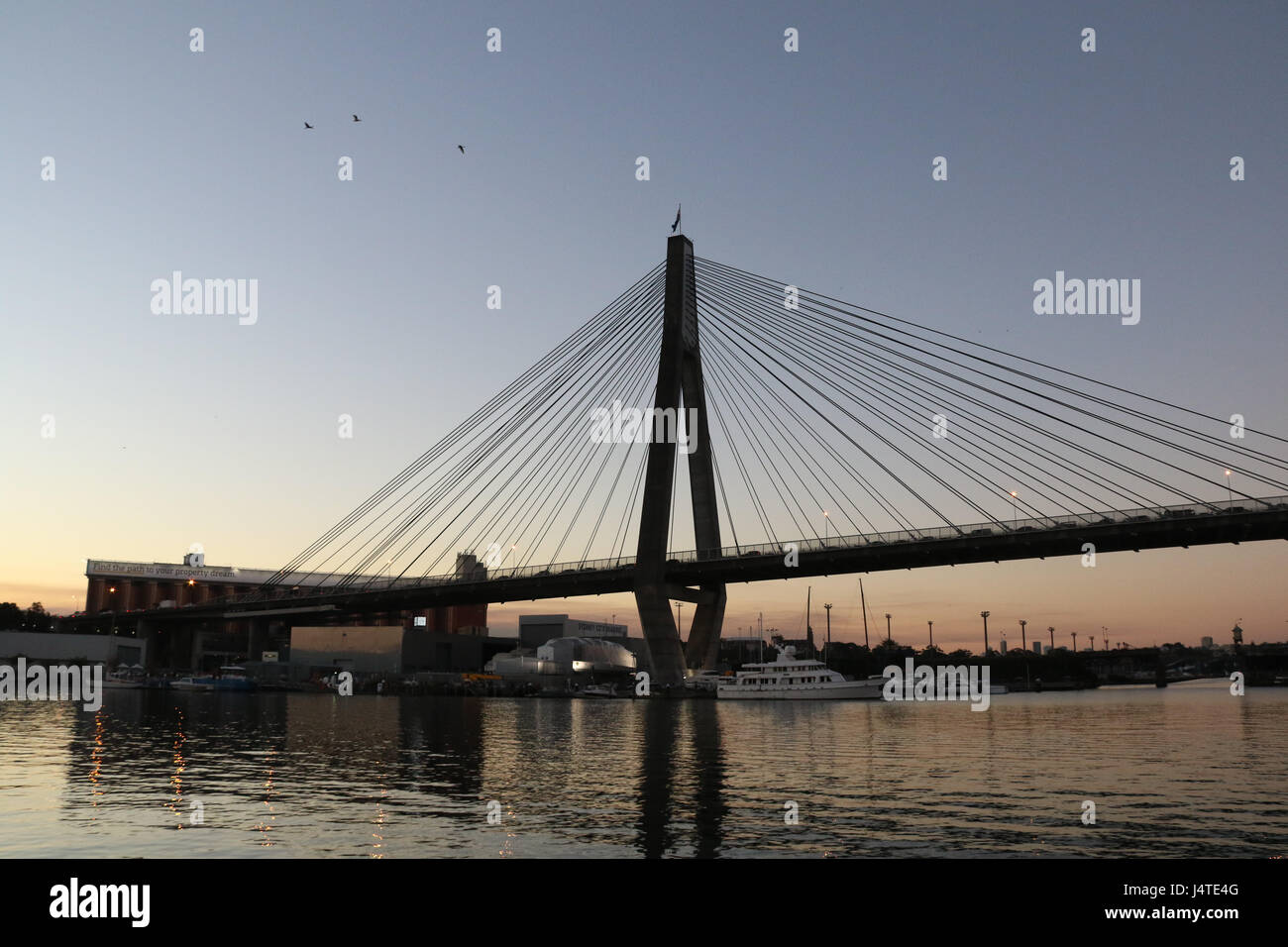 ANZAC Bridge at sunset, Sydney, Australia Stock Photo - Alamy