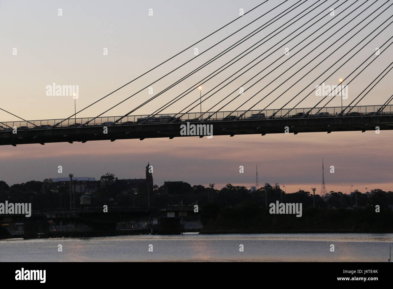 ANZAC Bridge at sunset, Sydney, Australia Stock Photo - Alamy