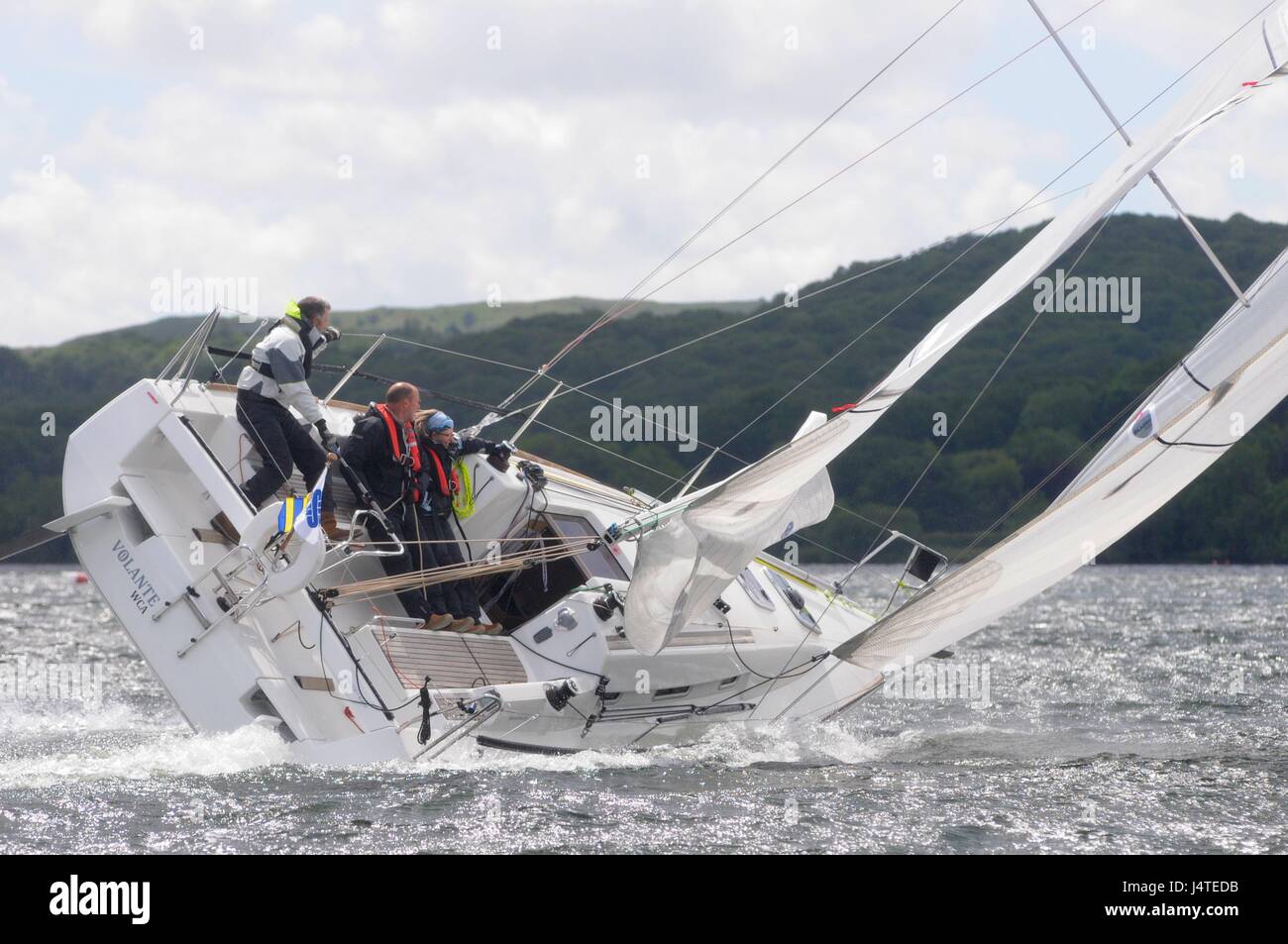 Sailing on Windermere Stock Photo - Alamy