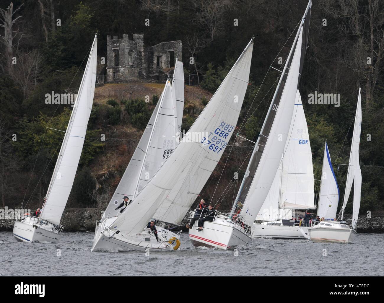 Sailing on Windermere Stock Photo - Alamy