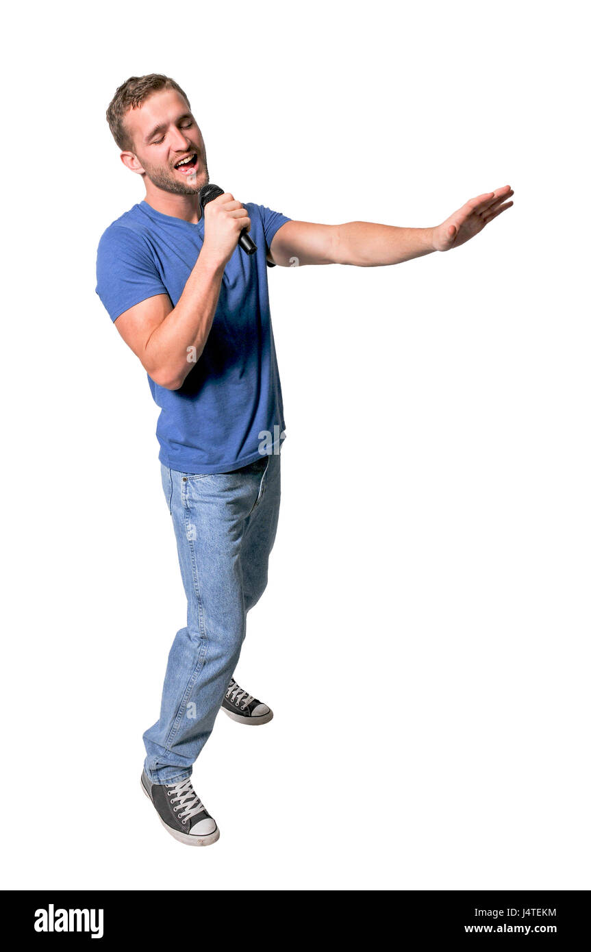 Man singing concert Cut Out Stock Images & Pictures - Alamy