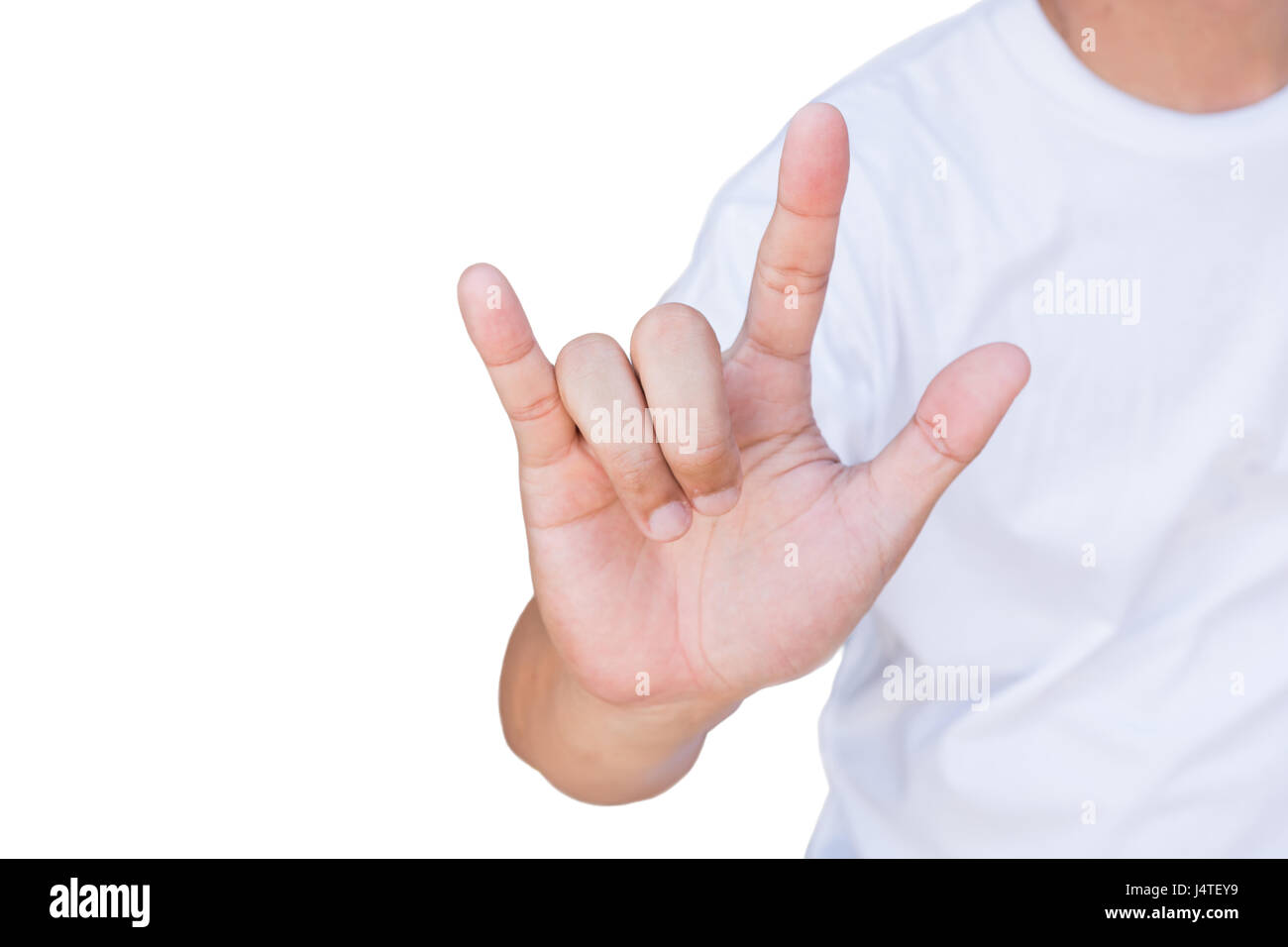 Hand gesture devil sign hi-res stock photography and images - Alamy