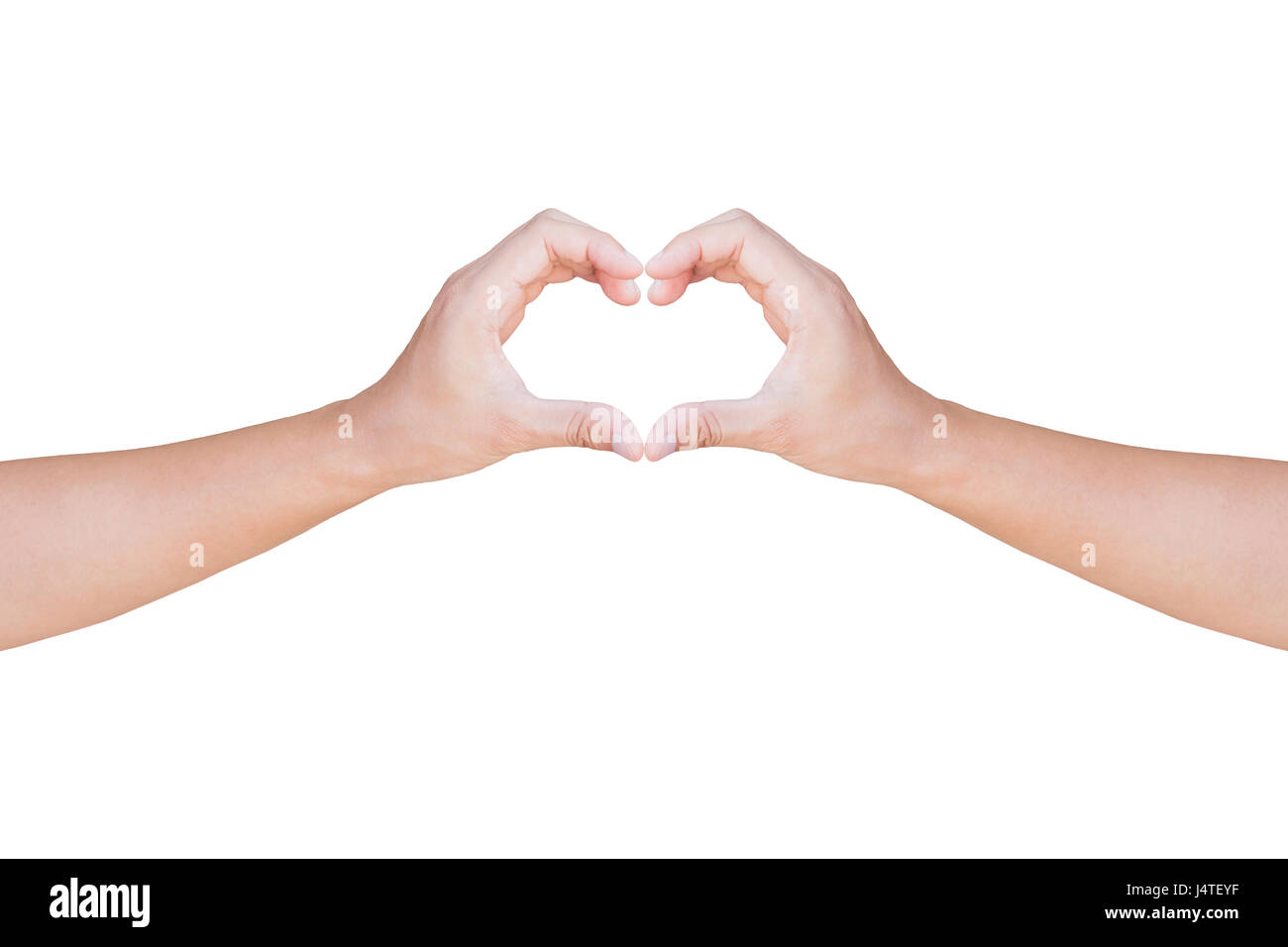 Hands showing heart shape gesture with clipping path Stock Photo - Alamy