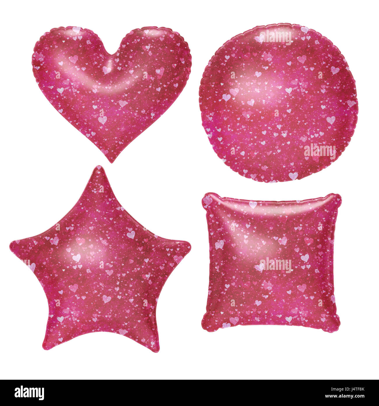 Bright red love foil balloon Cut Out Stock Images & Pictures - Alamy