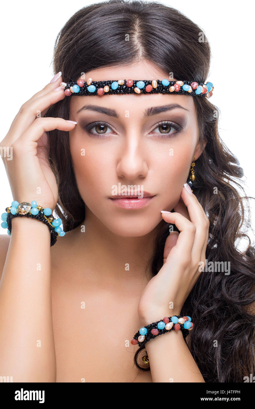 beautiful girl with accessories Stock Photo - Alamy